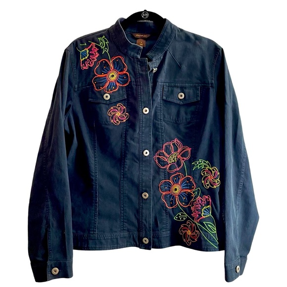 Multiples | Jackets & Coats | Multiples Embroidered Jean Jacket | Poshmark